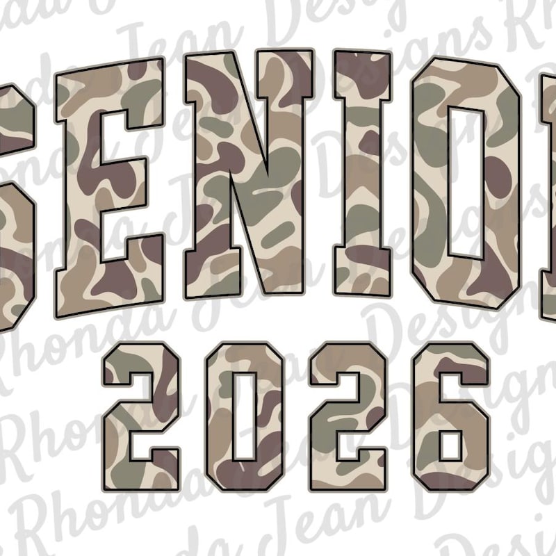 Camo Senior 2026 Tshirt - Etsy
