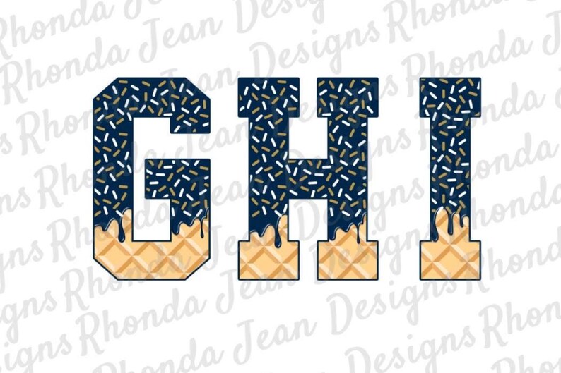 Drip Alpha Set PNG, Navy Blue Drip, White and Gold Sprinkles, T-shirt ...