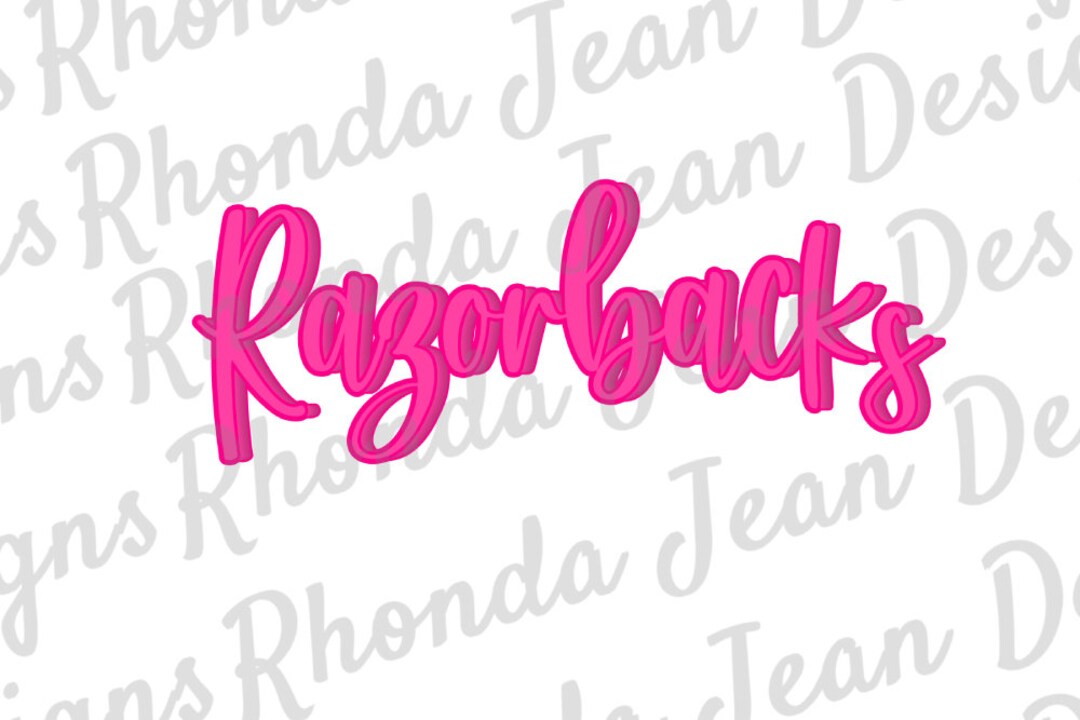 Pink Razorbacks PNG, Mascot, Team, School Spirit Shirt, Digital File T ...