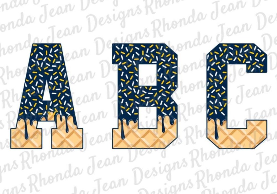Drip Alpha Set PNG, Navy Blue Drip, White and Gold (yellow) Sprinkles ...