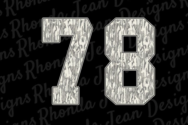 Camo Numbers PNG Set: Gray Bottomland Camouflage (digital Download) - Etsy
