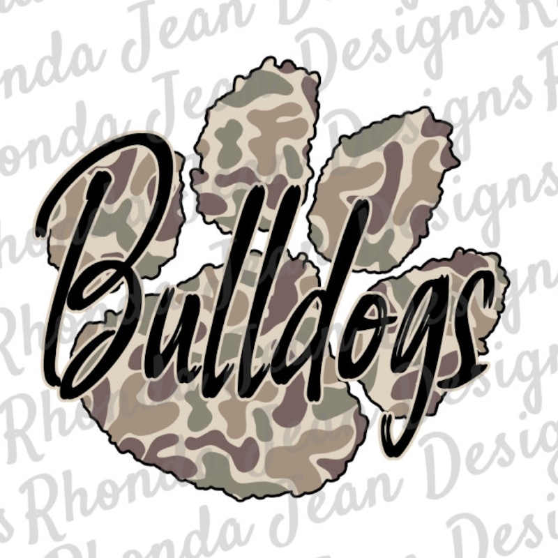 Bulldog Paw Print - Etsy