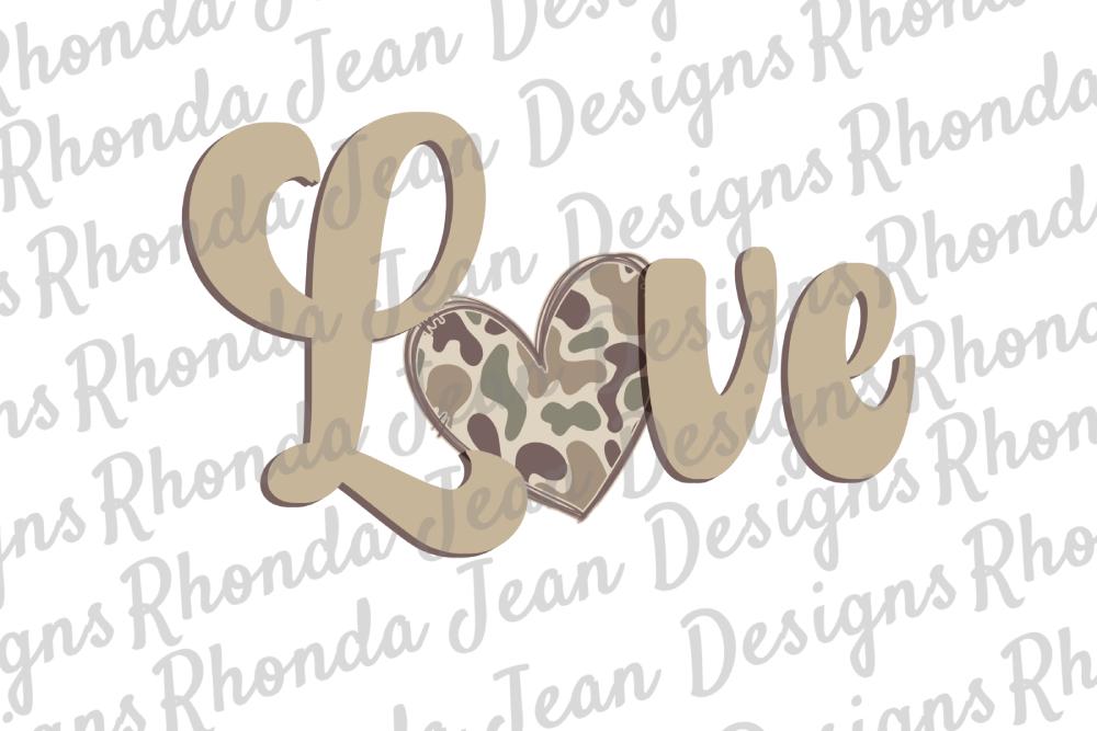 Love PNG, Old School Camo, Camo Heart, T-shirt Design, Digital Download ...