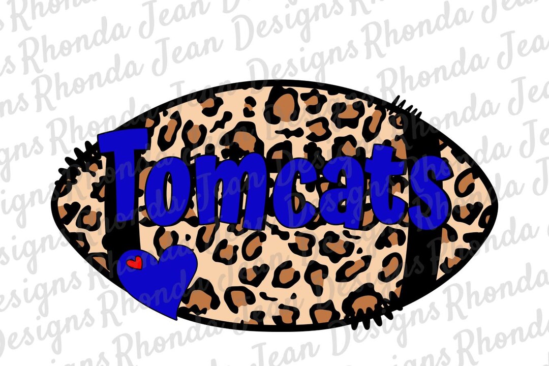 Tomcats Football PNG, Cheetah Print, Leopard Print, Mascot, Team ...