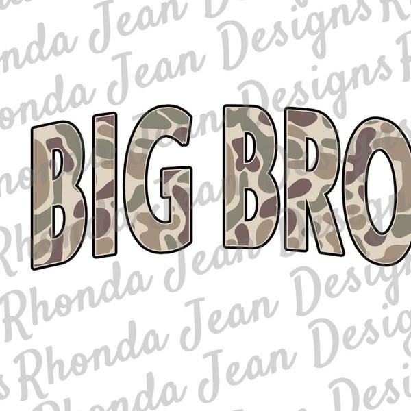 Camo Big Bro Tshirt - Etsy