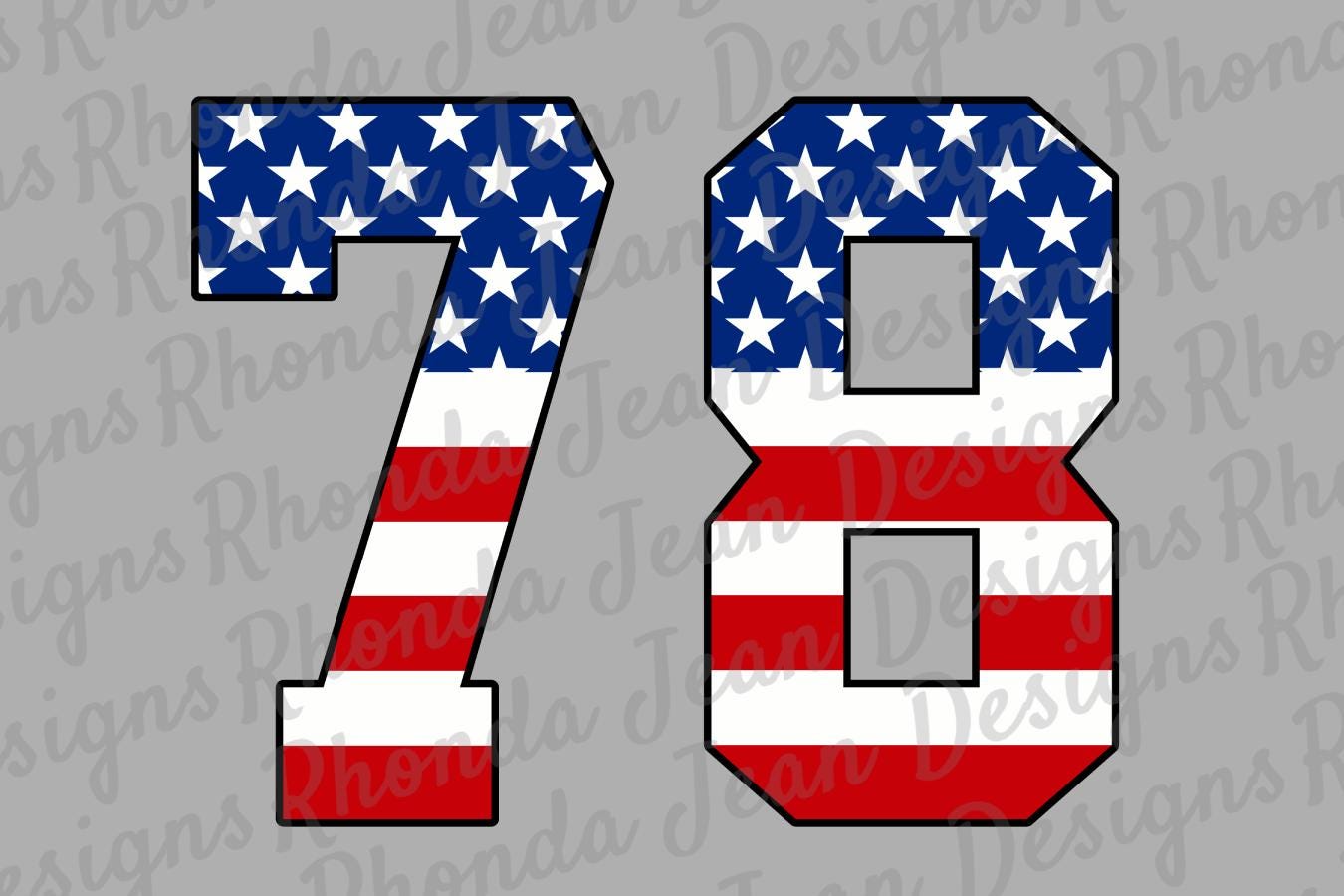 Patriotic Baseball Numbers PNG Set: Red White Blue (digital Download ...