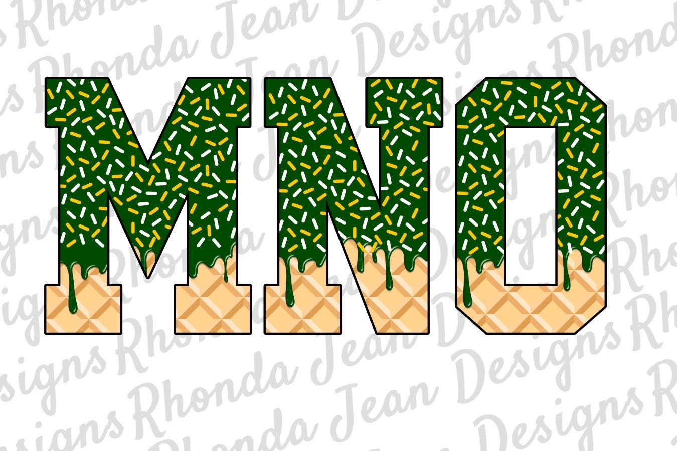 Drip Alpha Set PNG: Green, Gold, and White Sprinkles (digital Download ...