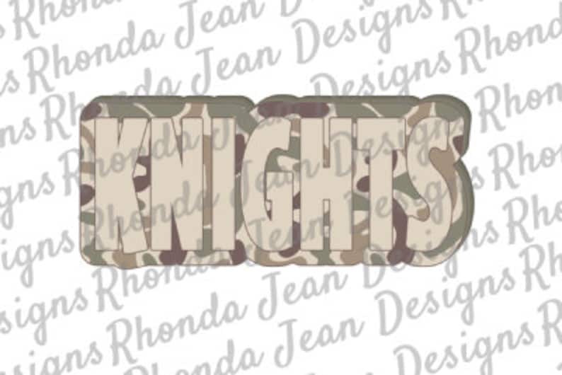 Old School Camo Knights PNG, Mascot, Team, School Spirit Shirt, Digital ...