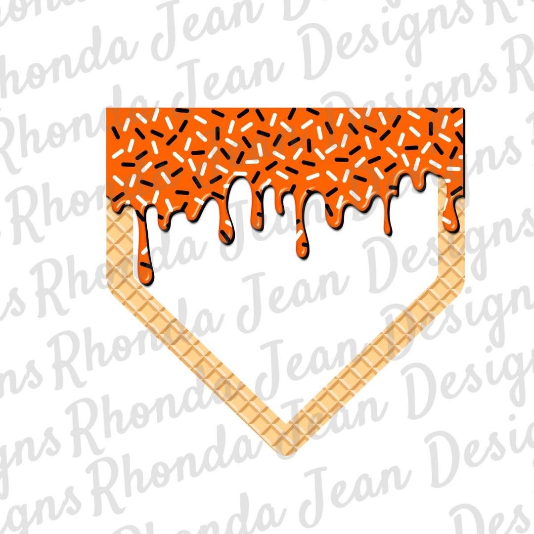 Home Plate Drip Baseball PNG, Orange and Black Drip, T-shirt Design ...