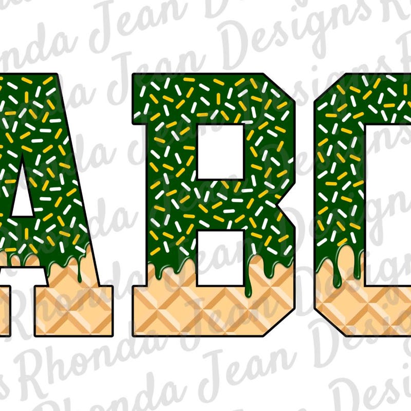 Green Drip Letters - Etsy UK