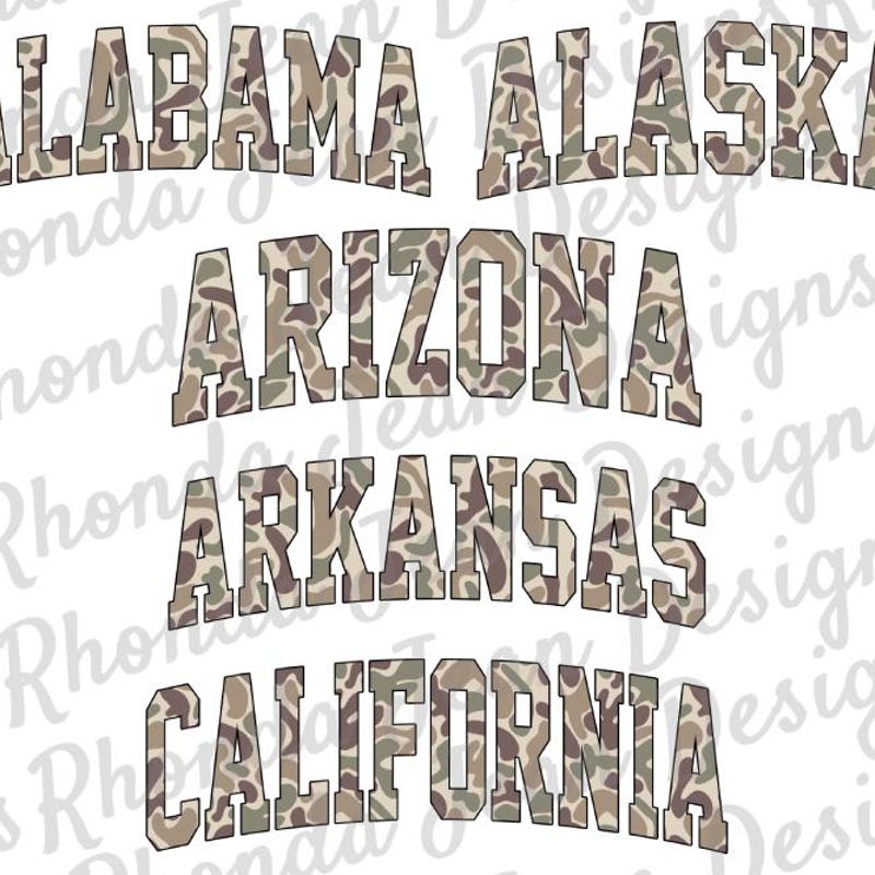 Camo Dtf Letters - Etsy