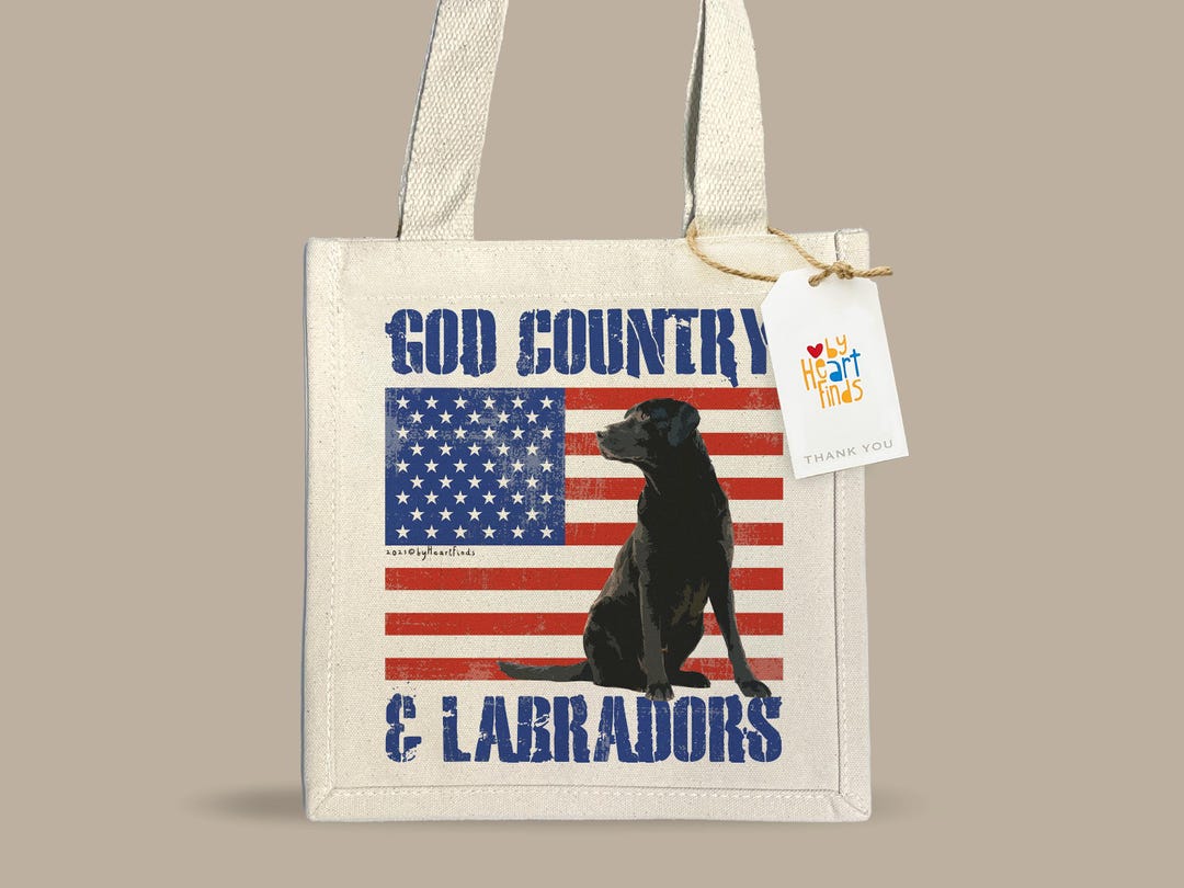 Canvas Tote Pets | Patriot Dog | God, Country & Labradors - Etsy