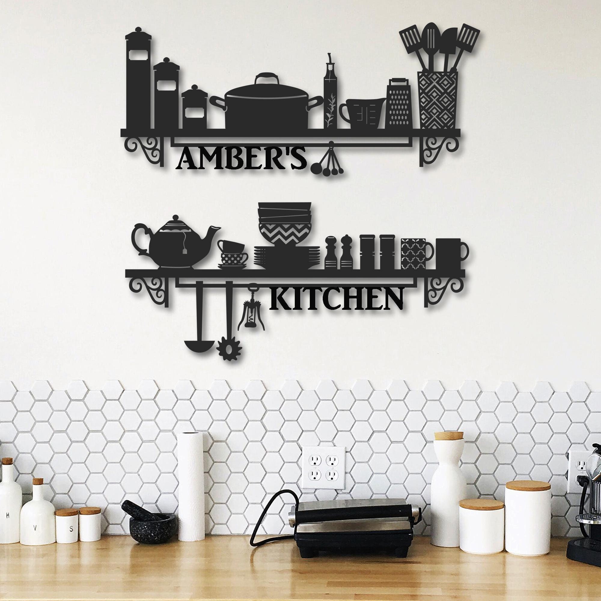 Personalized Metal Kitchen Wall Sign - Personalized Kitchen Decor Metal ...