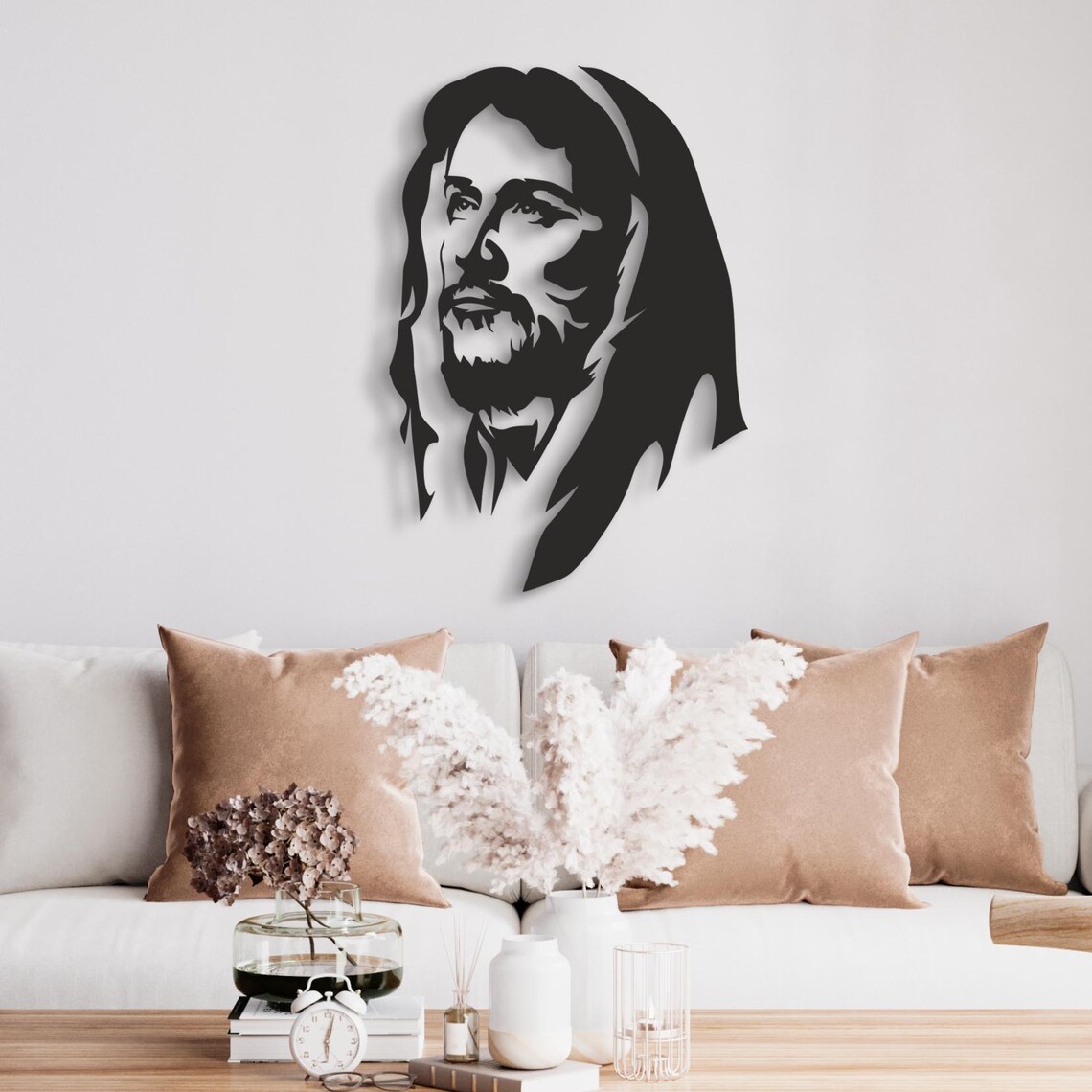 Jesus Christ Metal Sign, Religious Wall Art, Jesus Portrait ...