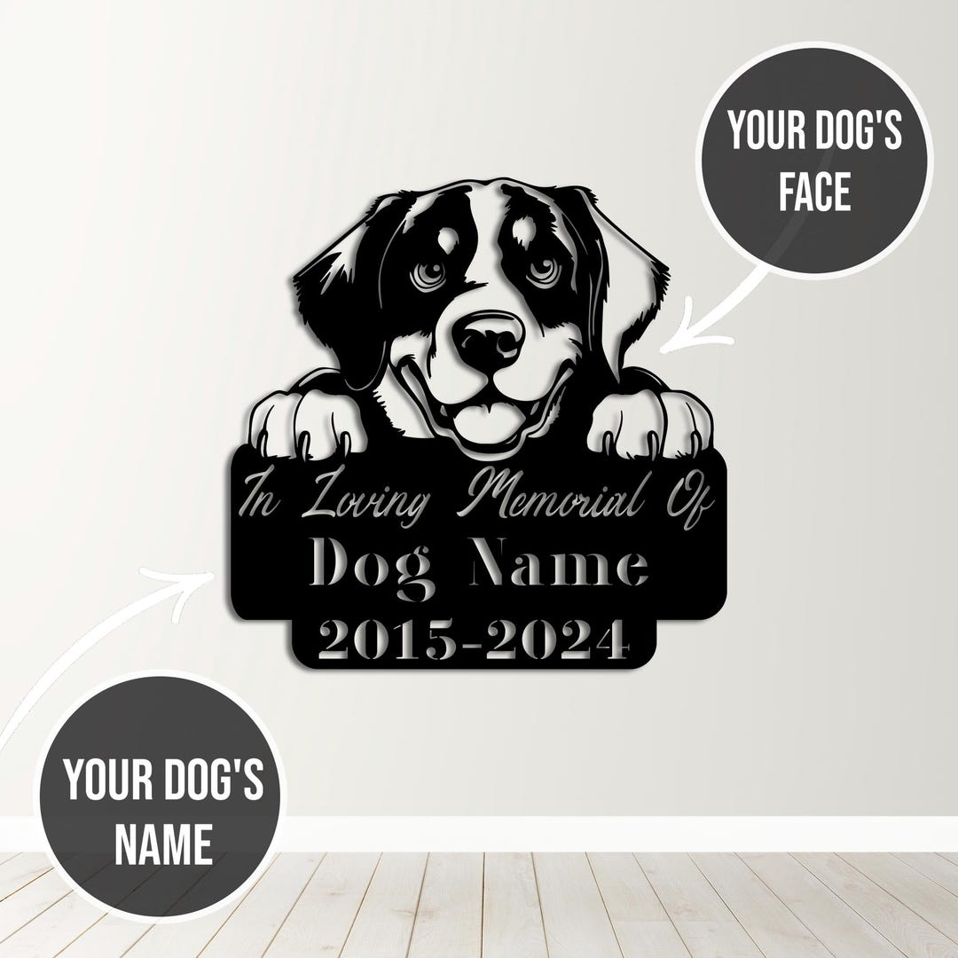 Custom Dog Memorial Sign, Personalized Metal Sign for Deceased Dogs,pet ...