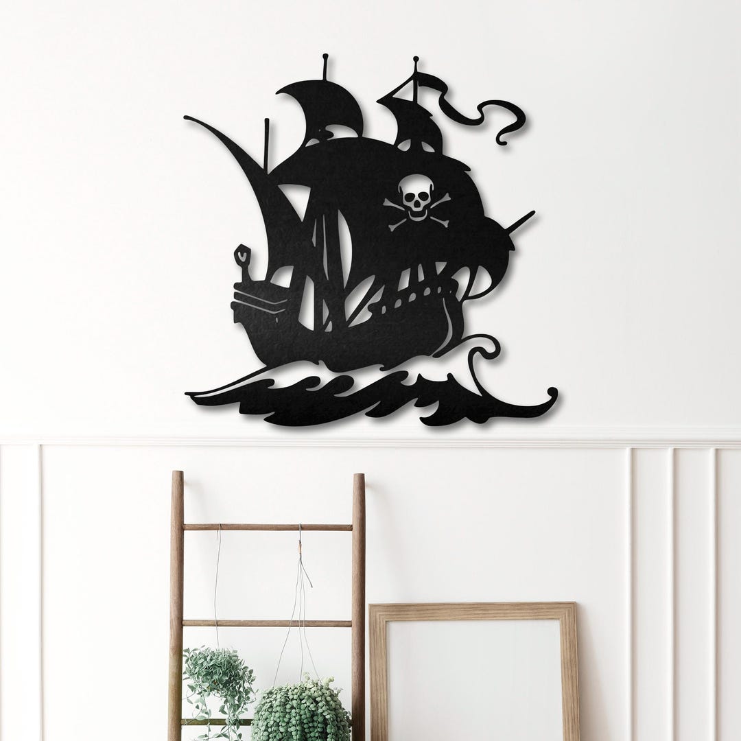 Pirate Ship Metal Wall Art, Metal Ship Wall Art, Nautical Wall Decor ...