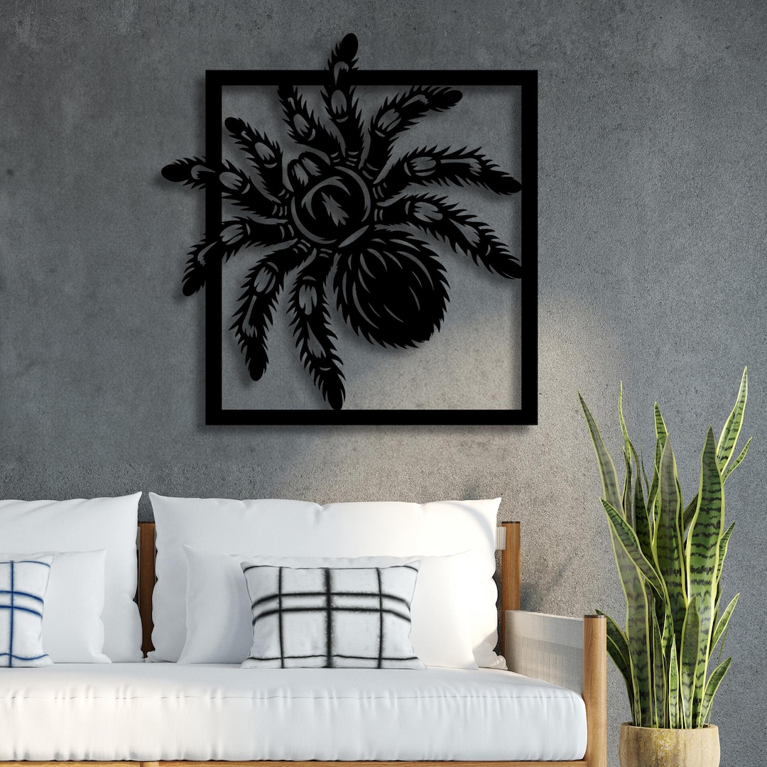 Tarantula Metal Wall Art, Spider Wall Decor, Gothic Room Decor, Creepy ...