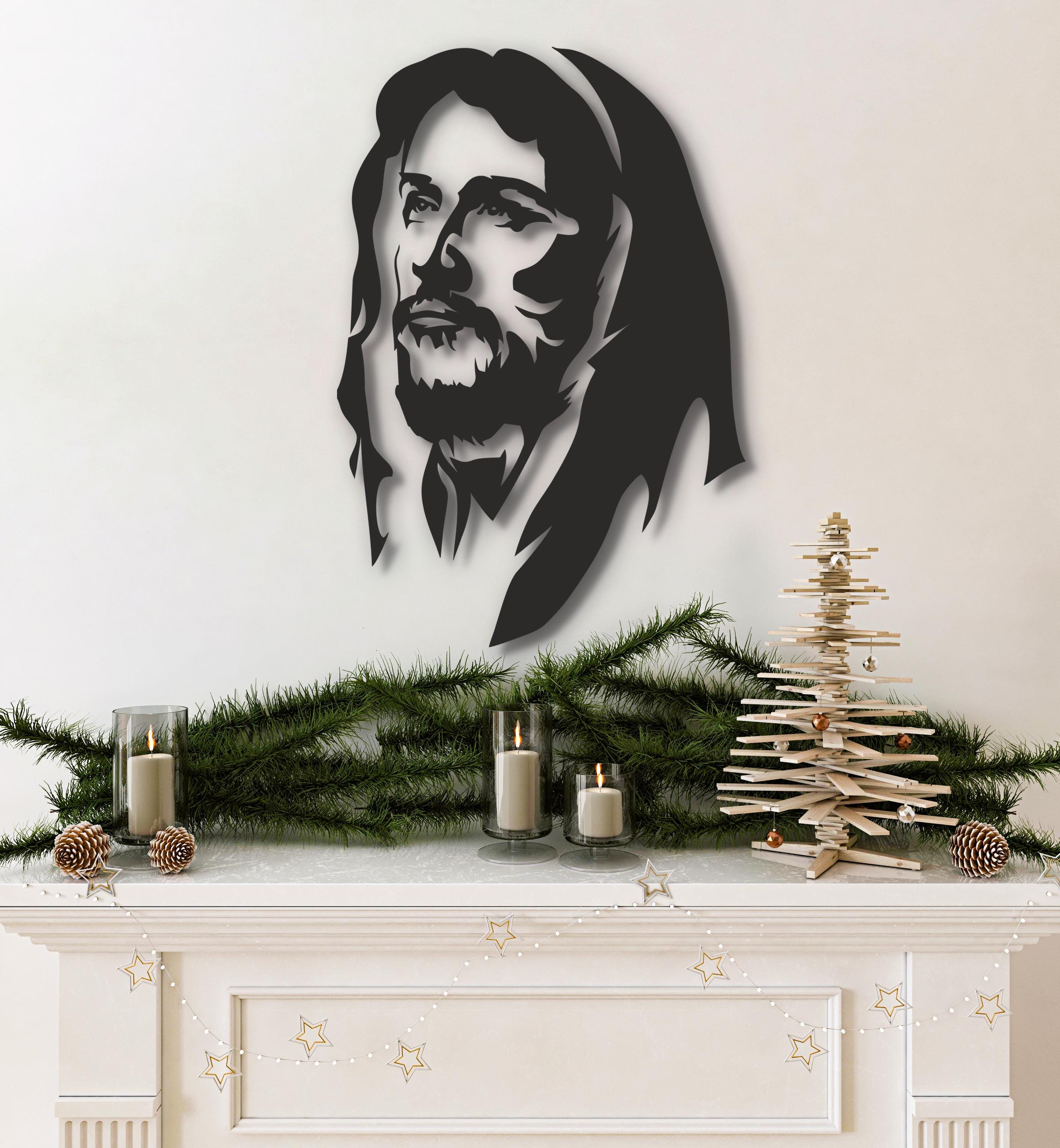 Jesus Christ Metal Sign, Religious Wall Art, Christian Decor, Christmas ...