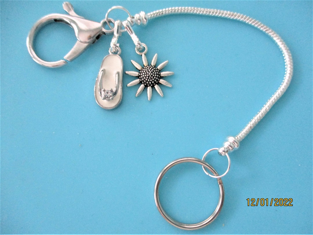 Purse, Bag,backpack & More Key Finder Keychain, Key Ring New. Flip Flop ...