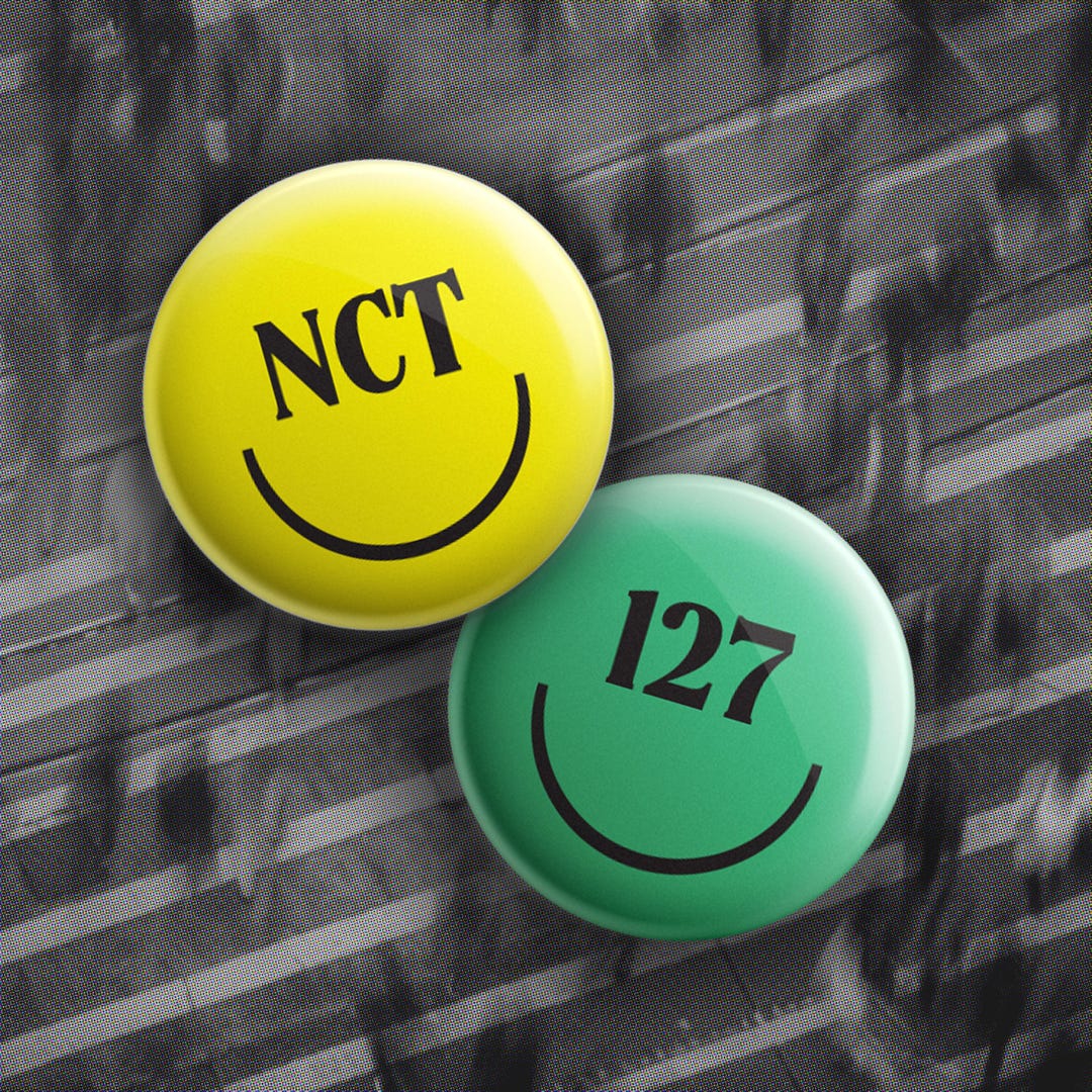 NCT 127 Smiley Face Button Pin Duo - Kpop (1.5 Inch) - Etsy
