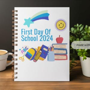 Spiral Bound A5 First Day of School Keepsake Notebook, Memento School ...
