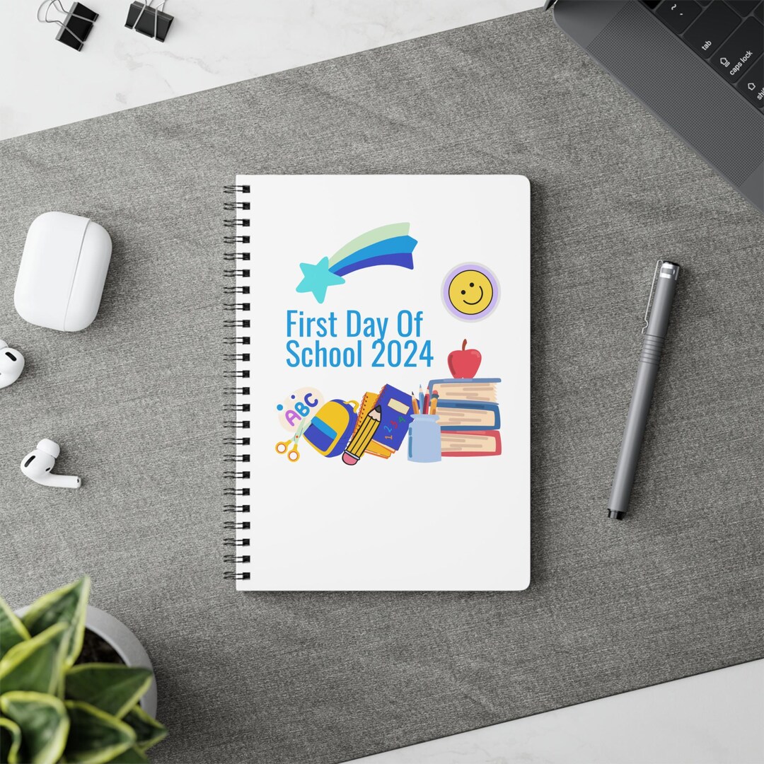 Spiral Bound A5 First Day of School Keepsake Notebook, Memento School ...