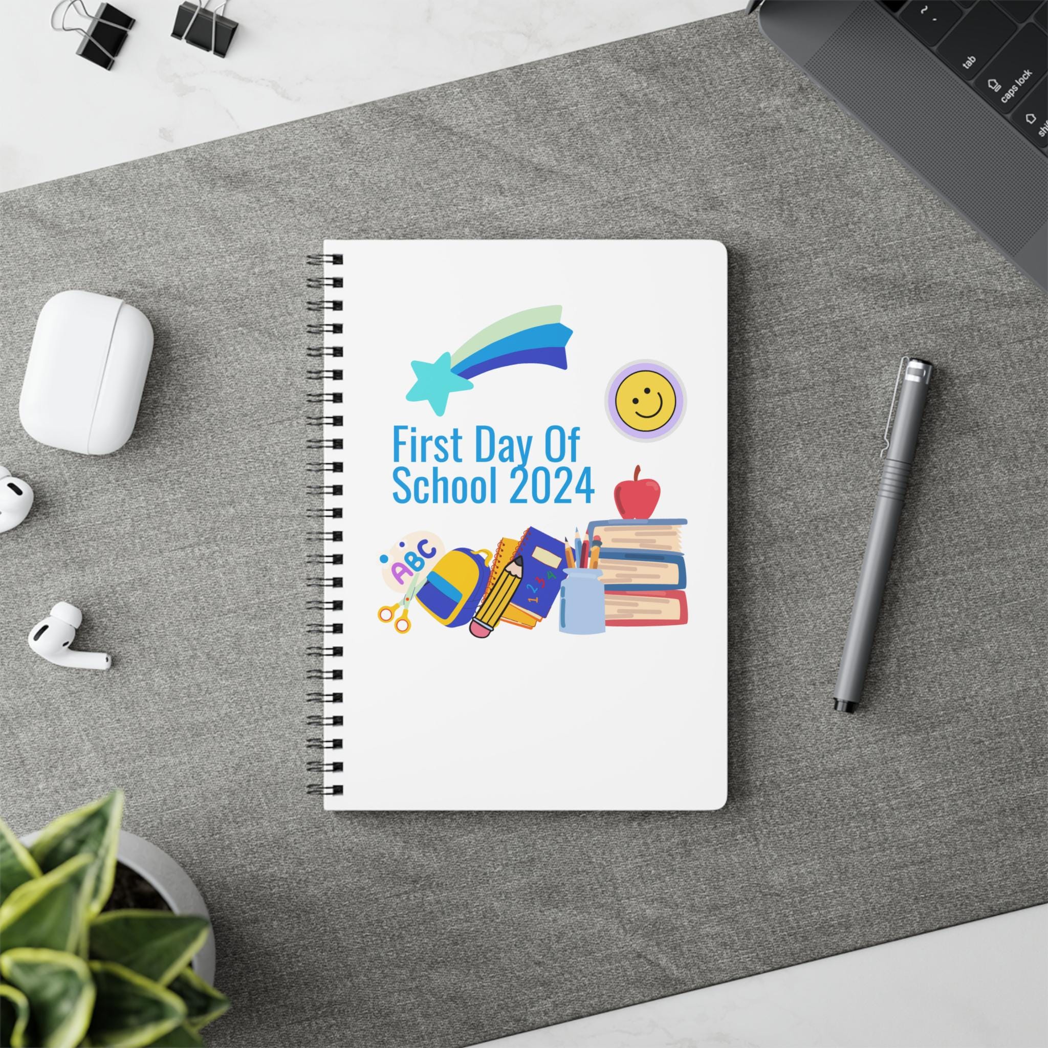 Spiral Bound A5 First Day of School Keepsake Notebook, Memento School ...