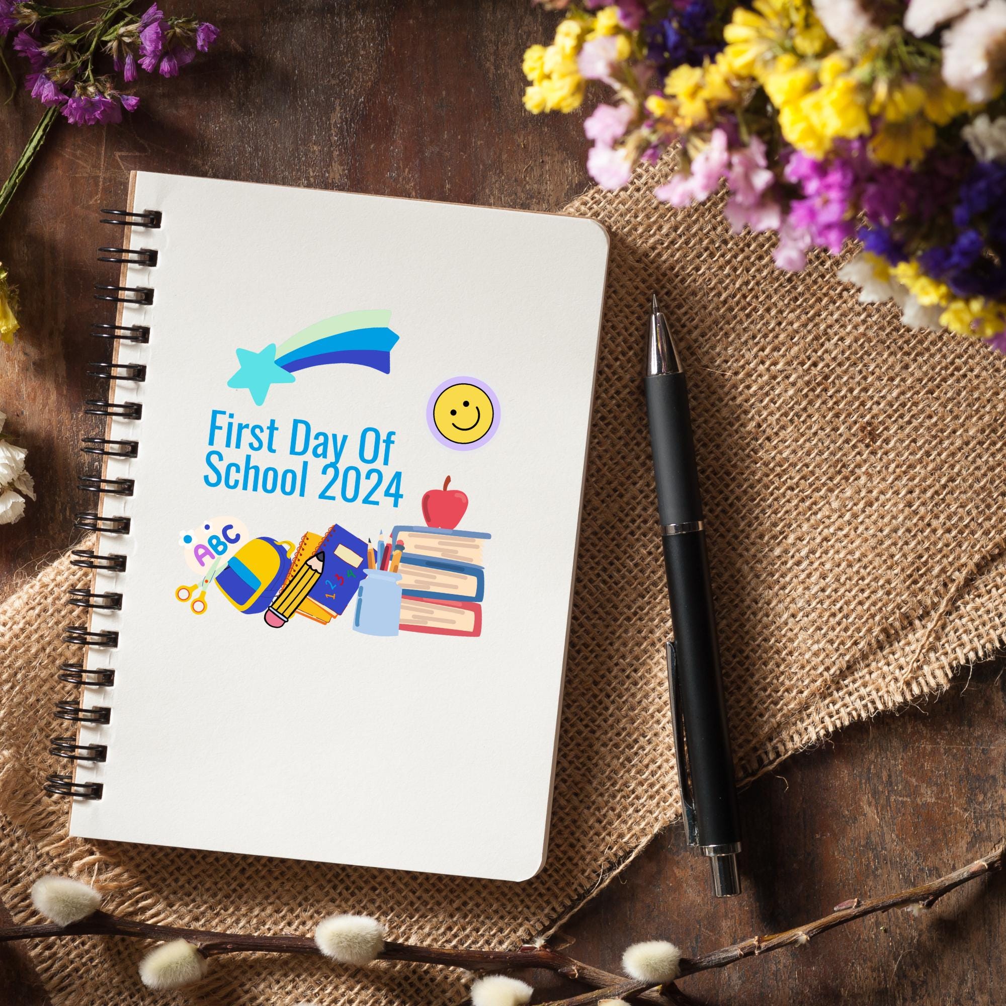 Spiral Bound A5 First Day of School Keepsake Notebook, Memento School ...