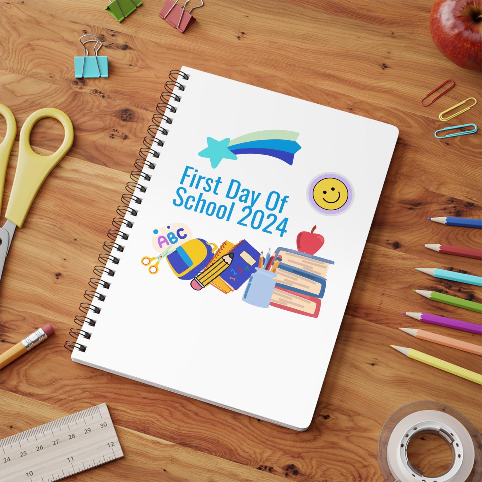 Spiral Bound A5 First Day of School Keepsake Notebook, Memento School ...