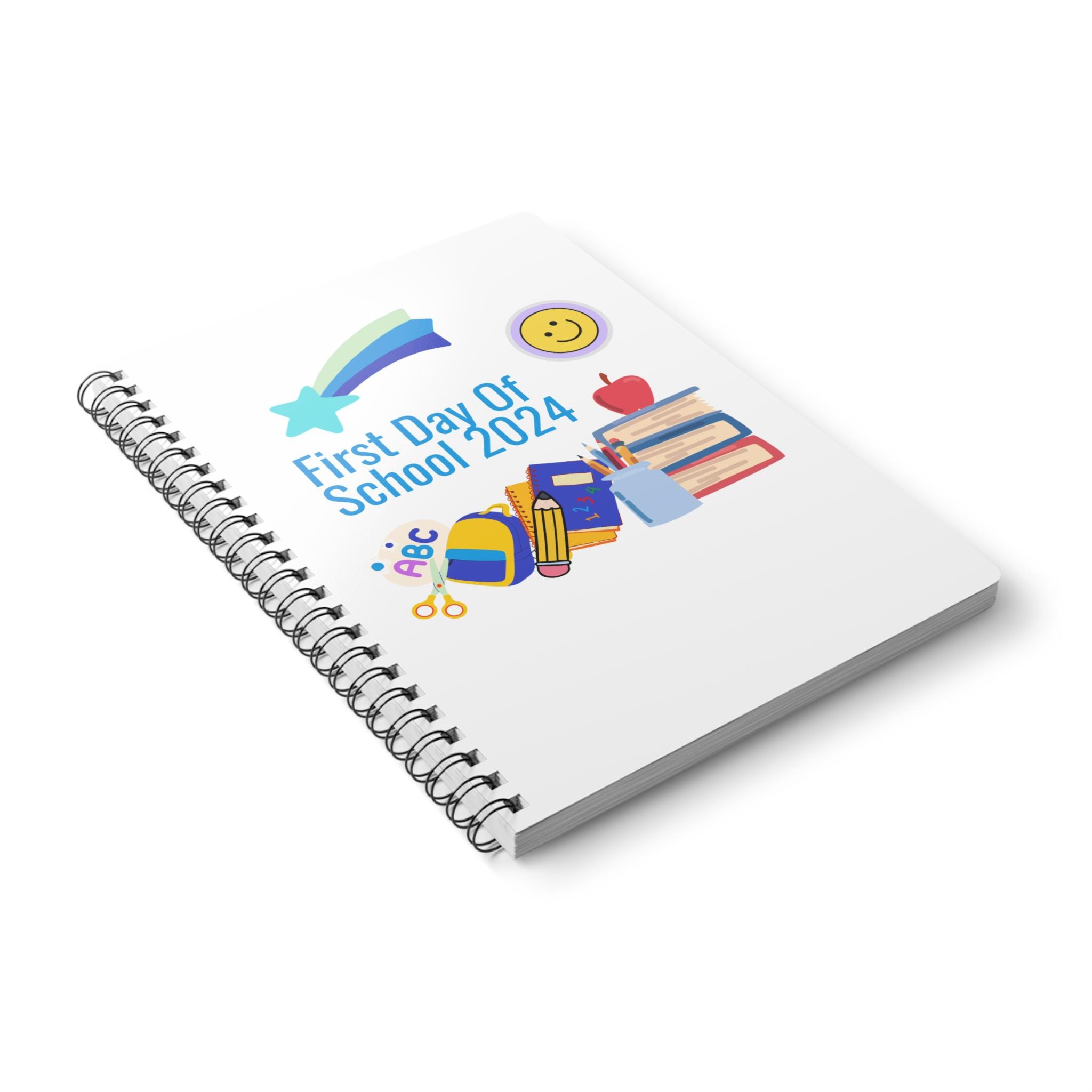 Spiral Bound A5 First Day of School Keepsake Notebook, Memento School ...