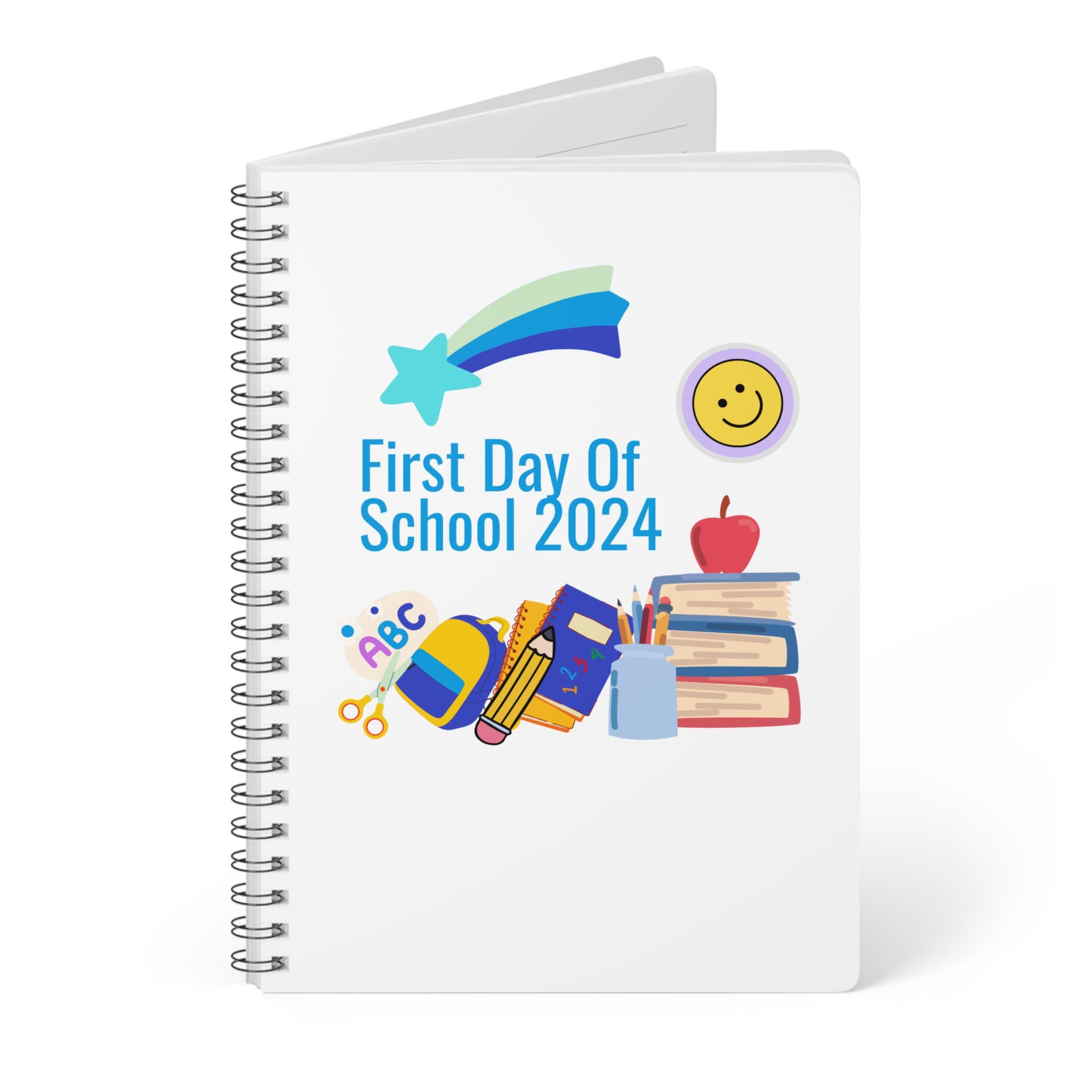 Spiral Bound A5 First Day of School Keepsake Notebook, Memento School ...