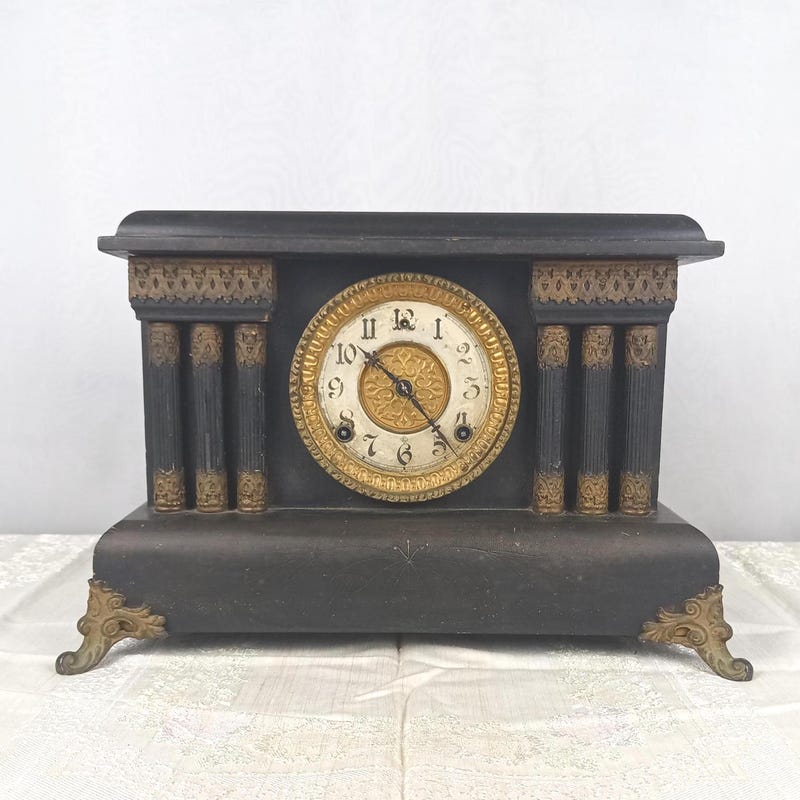 Antique Mantle Clock - Etsy