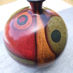 Pacific Rim Vase Spheroid Gorgeous Colors Hand Painted - Etsy