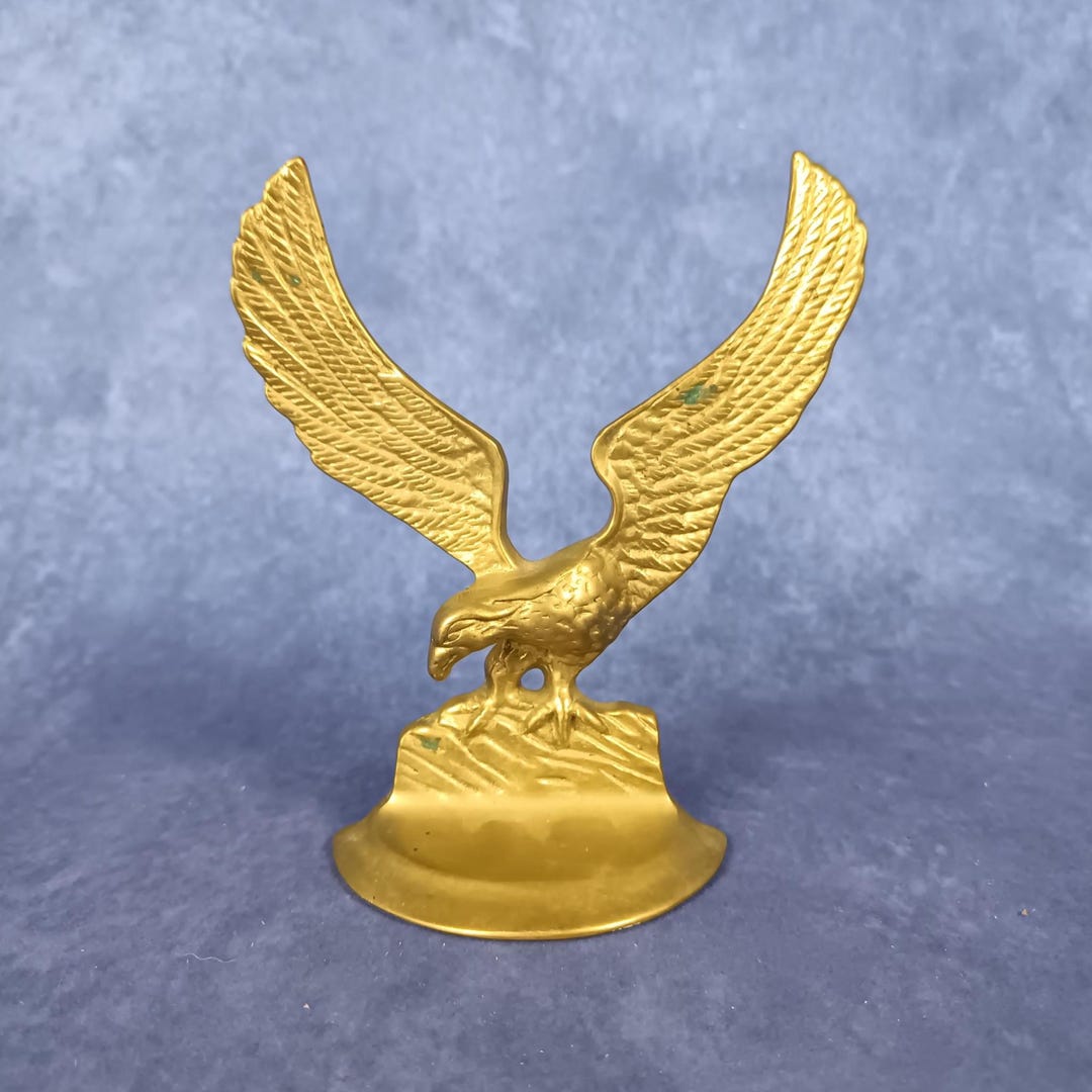Solid Brass Eagle Decor Book End Shelf Office Desk Decor Eagle Figurine ...