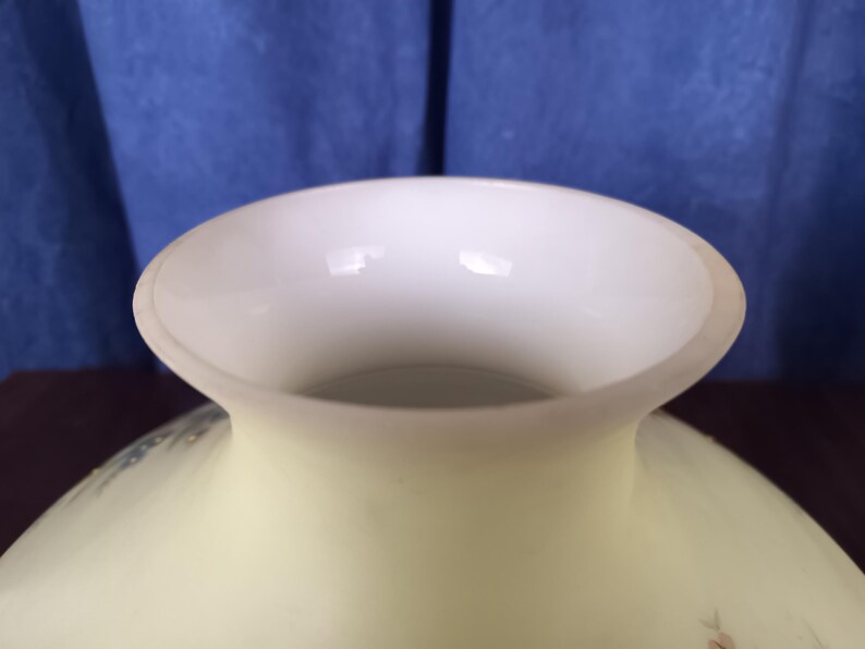 Large Hand Painted Glass Hurricane Lamp Shade 10" Fitter - Etsy