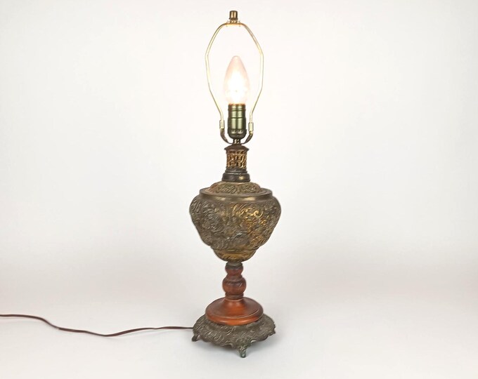 Antique Victorian Electrified Oil Lamp Reproduction From the Mid 20th ...