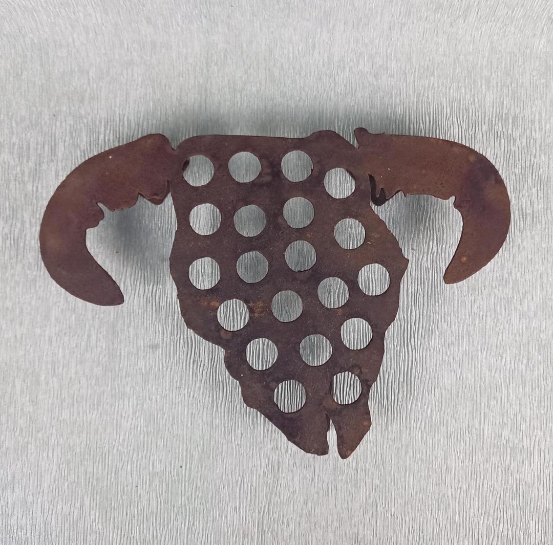 Bull Head Cow Head Shaped Vintage Steel Plate Trivet Wall Decor - Etsy