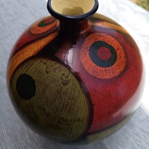 Pacific Rim Vase Spheroid Gorgeous Colors Hand Painted - Etsy