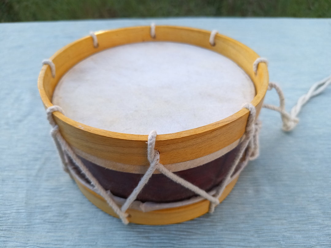 American Colonial Toy Drum Reproduction With Real Leather Drum Heads - Etsy
