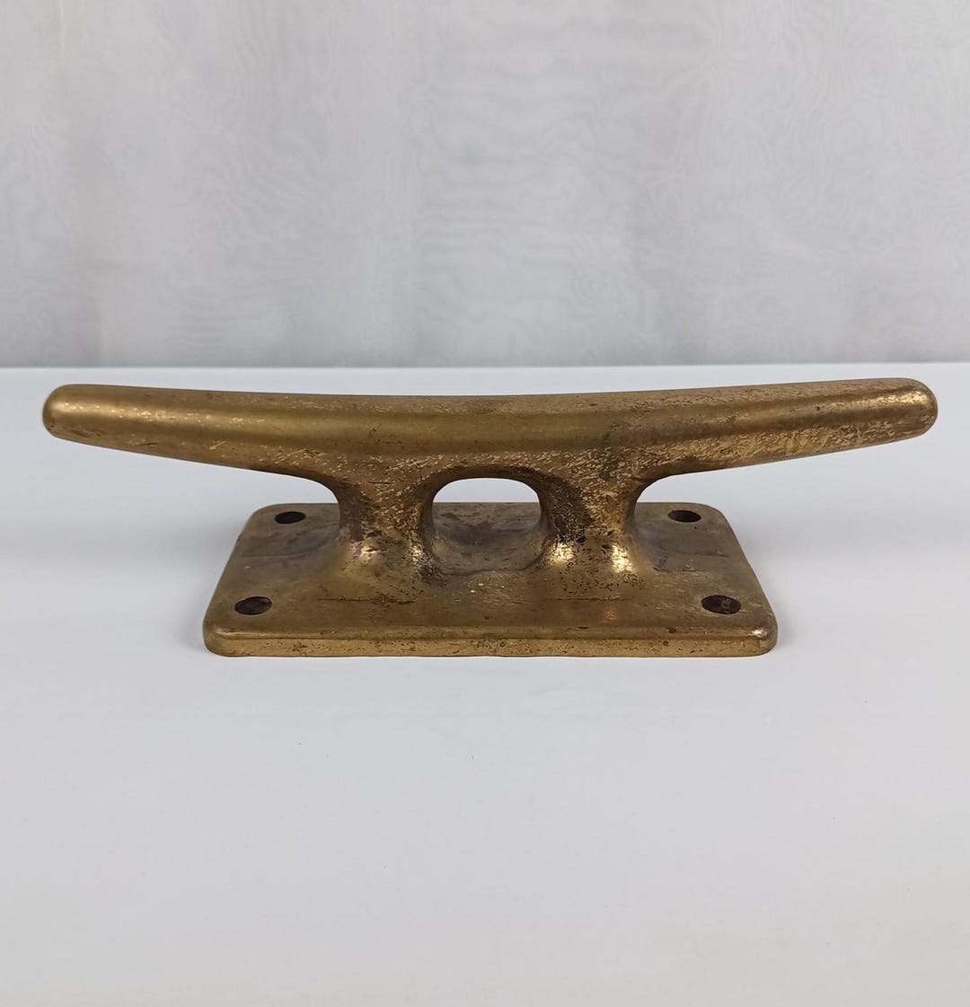 HUGE Vintage Yacht Boat Tie-off Cleat Solid Brass 16 in and 22 LBS ...