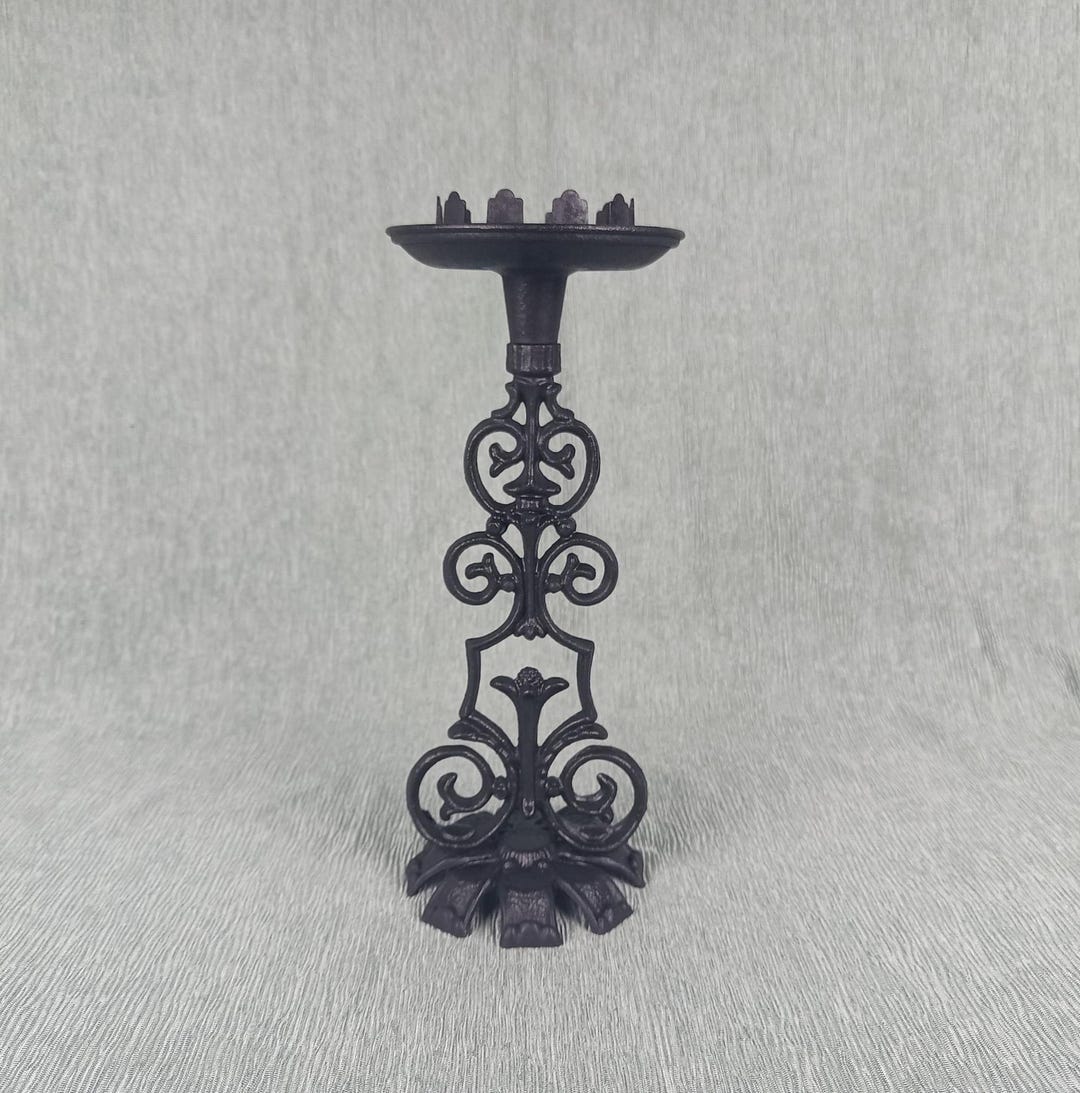 Rustic Tall Cast Iron Style Candelabra for Multiple Candle Sizes - Etsy