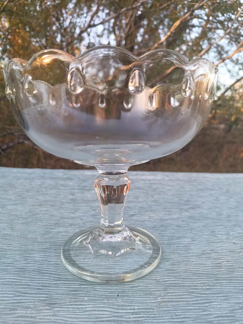 Vintage Clear Glass Candy Bowl - Etsy