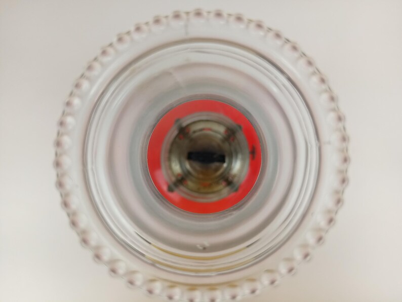 Unique Vintage Candy Red Oil Lamp With Clear Glass Chimney Fully ...