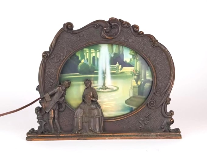 Antique Motion Lamp Victorian Theme 1930s Complete and Working Bronze ...