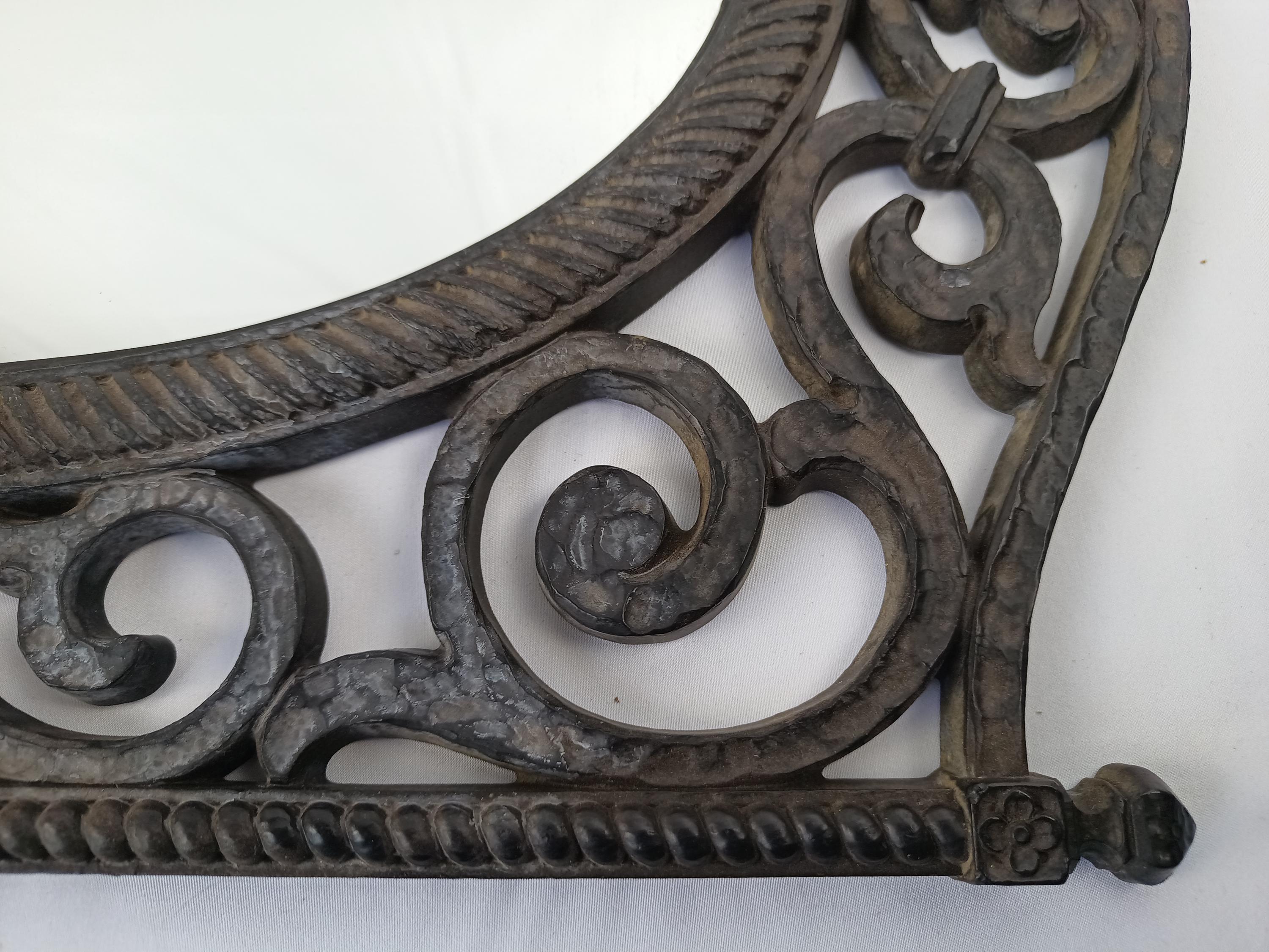 Vintage Mirror Syroco Hollywood Regency Style Black Molded Frame Faux ...