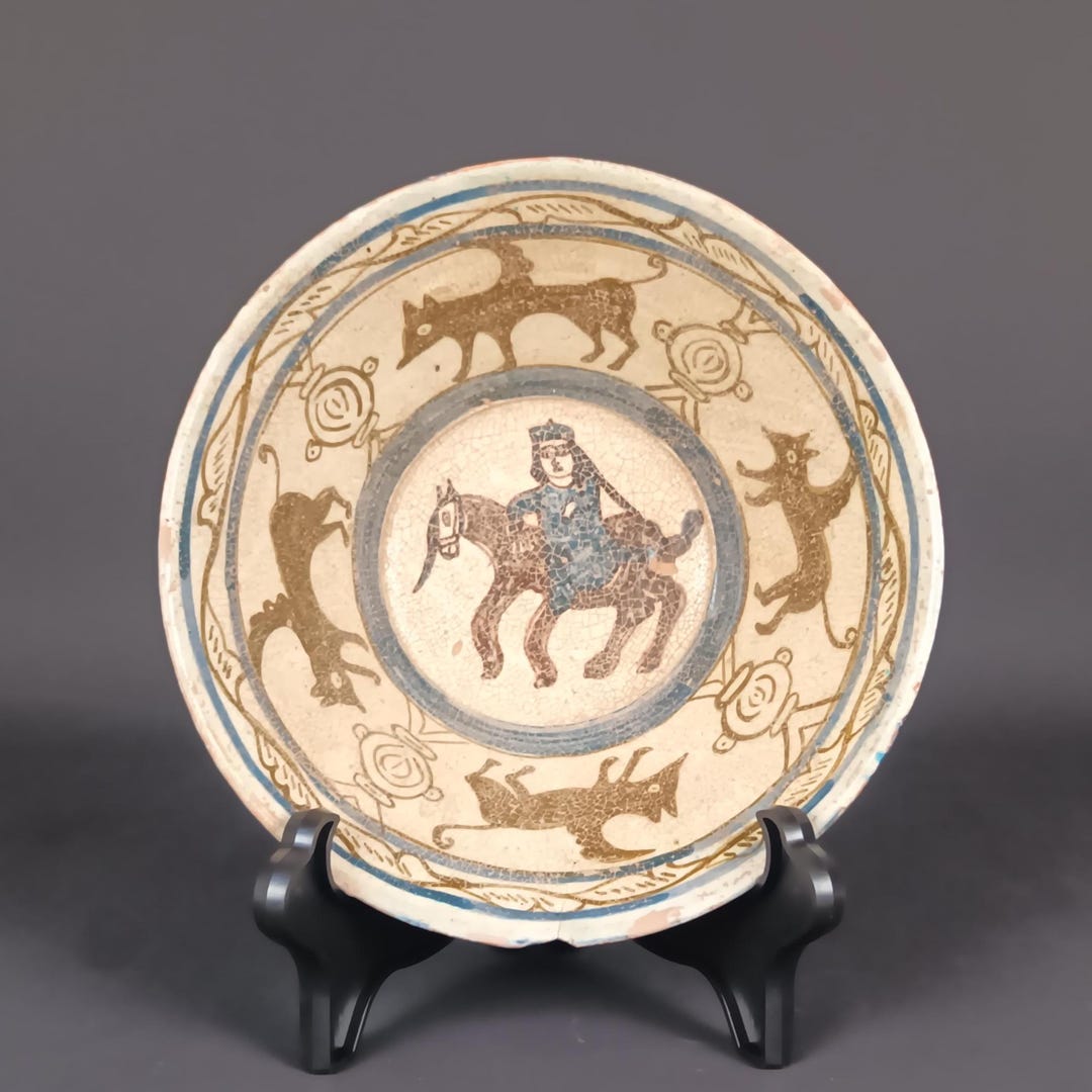 Ancient Middle Eastern Vessel Pottery Earthware Bowl With Motifs and ...