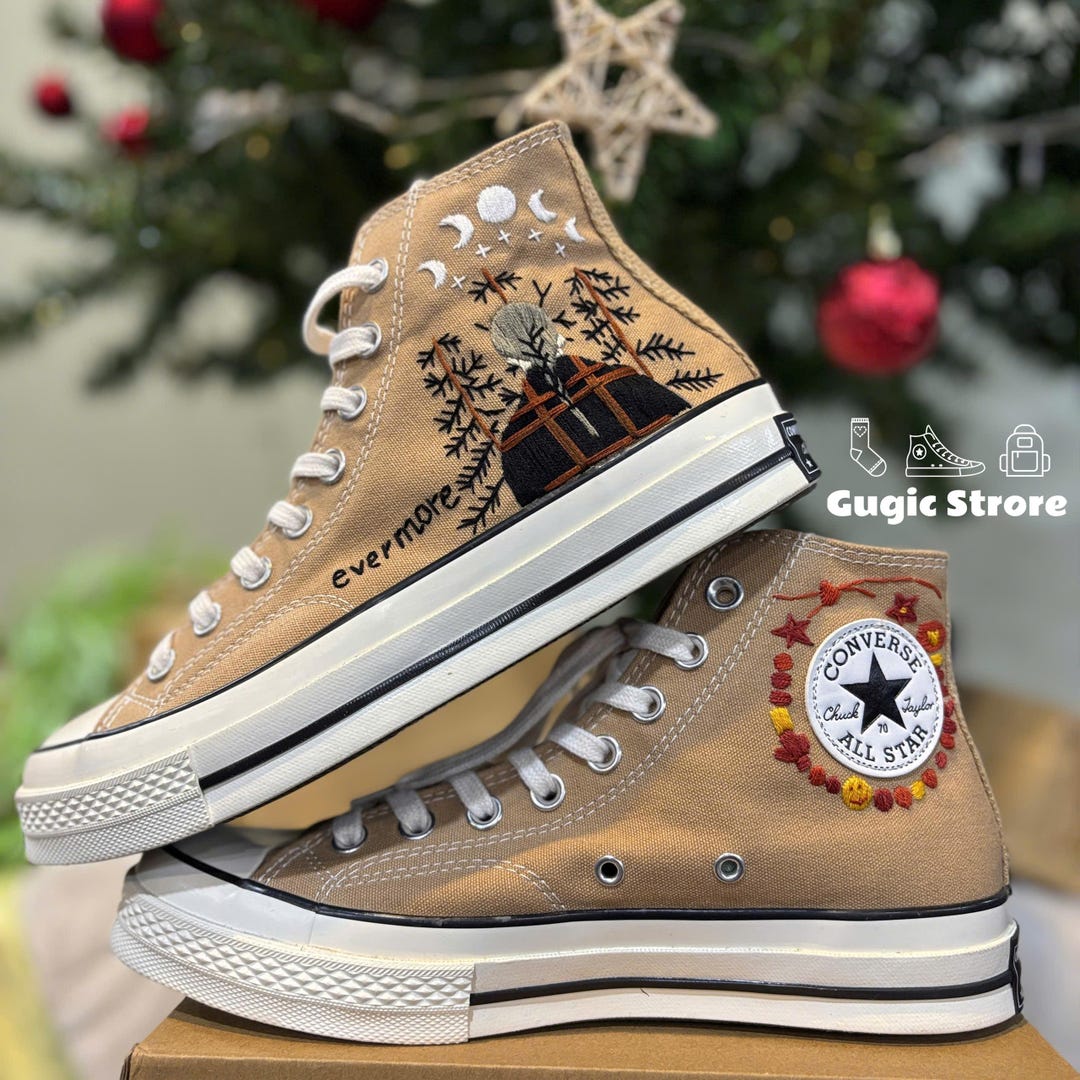 Music Embroidered Converse, Pop Singer Inspired Converse, Ever.more ...