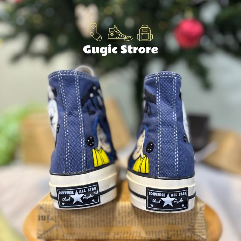 READY TO SHIP Coraline Converse, Custom Halloween Embroidery Sneakers ...