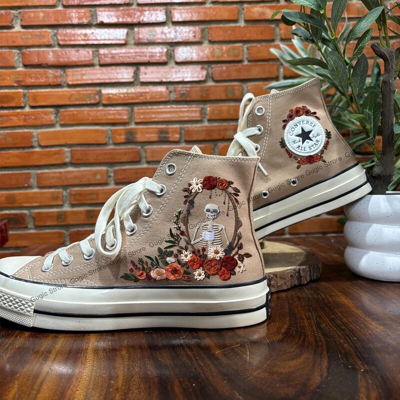 Sugar Skull Converse - Etsy