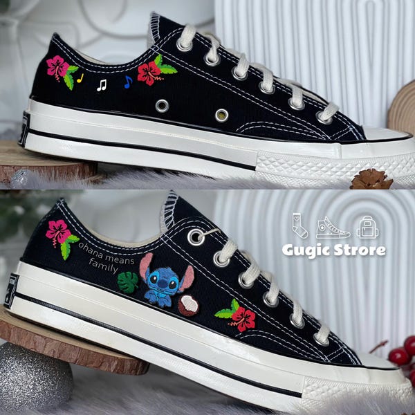 Lilo Stitch Converse - Etsy UK